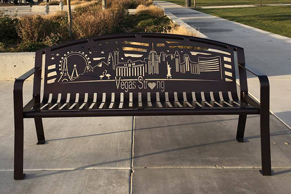 Commercial Metal Park Benches Memorial