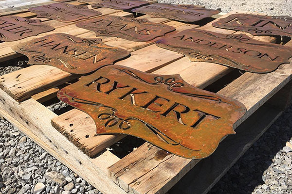 Rustic Finish Signs - Smith Steelworks
