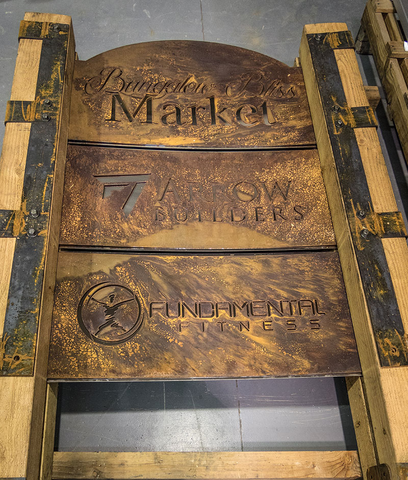 Rustic Finish Signs - Smith Steelworks