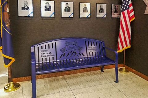 Fallen Officer Memorial Bench - Smith Steelworks