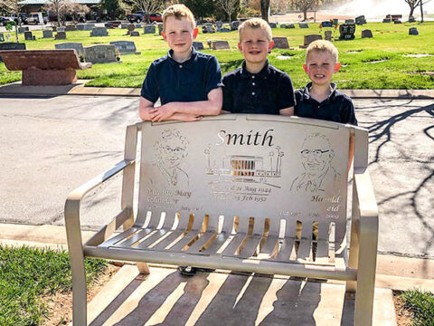 Grandparent Memorial Bench - Smith Steelworks