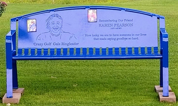 Golf Themed Memorial Bench - Smith Steelworks