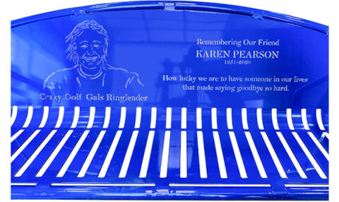 Golf Themed Memorial Bench - Smith Steelworks