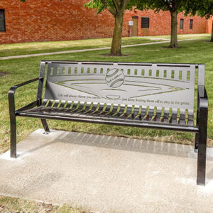 Sports Themed Memorial Bench - Smith Steelworks