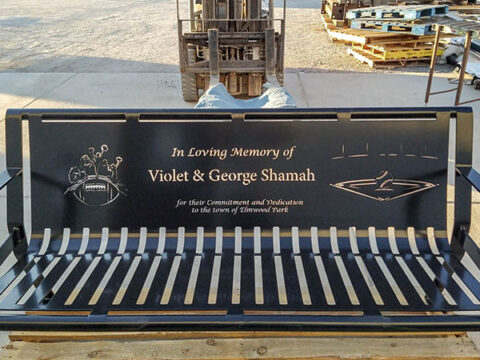 Sports Themed Memorial Bench - Smith Steelworks