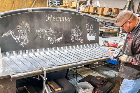 Custom Steel Memorial Benches - Smith Steelworks
