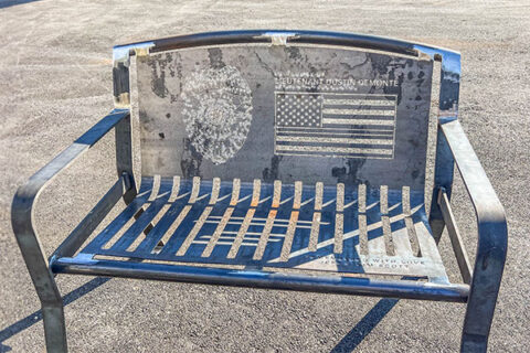 Thin Blue Line Police Bench - Smith Steelworks